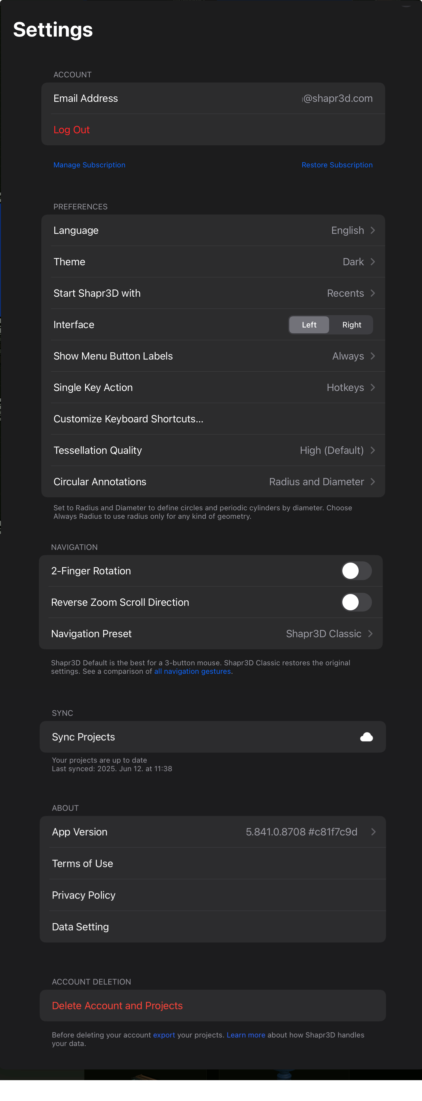 Settings or Preferences – Shapr3D Help Center