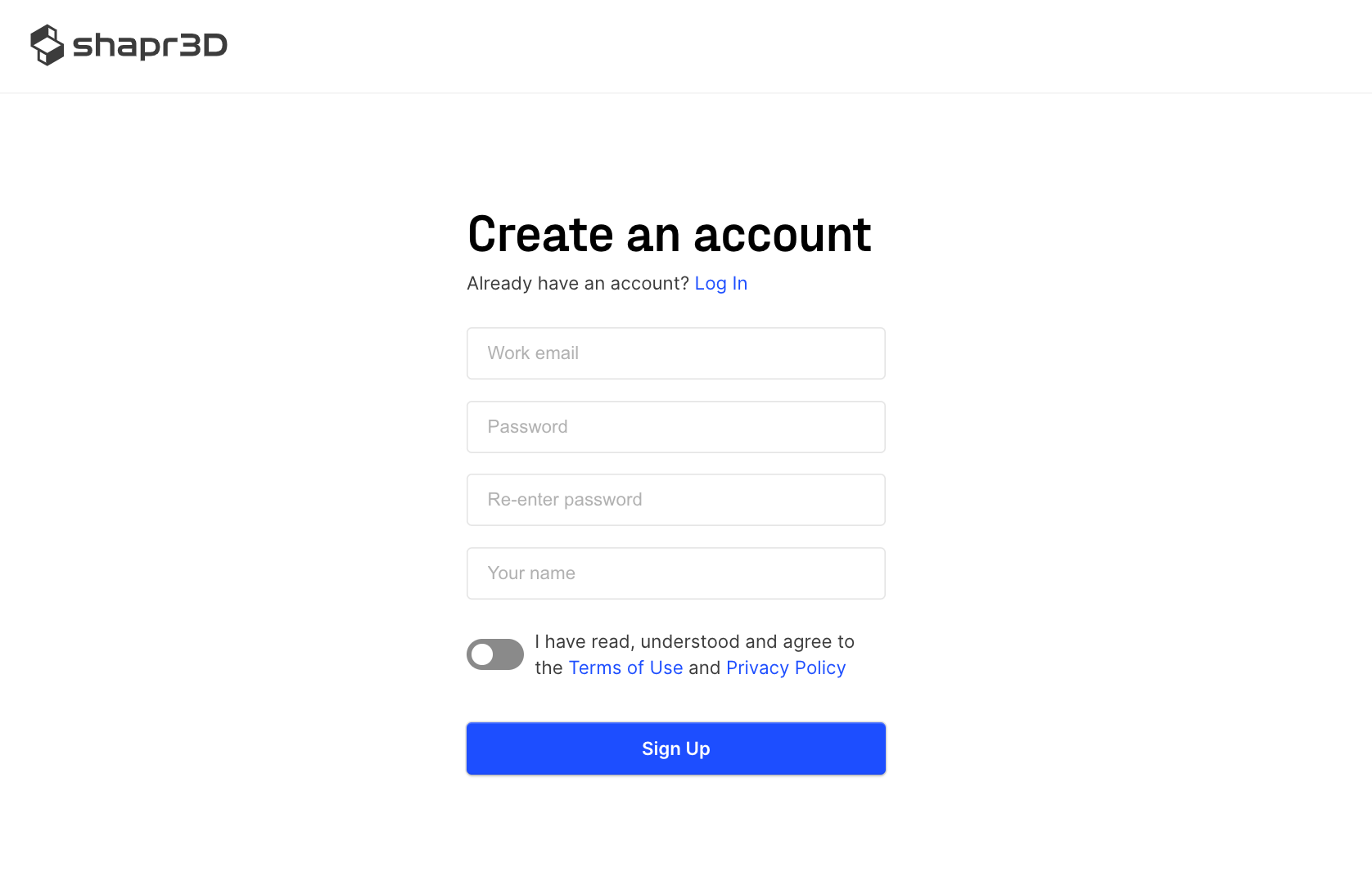 Create a Shapr3D account – Shapr3D Help Center